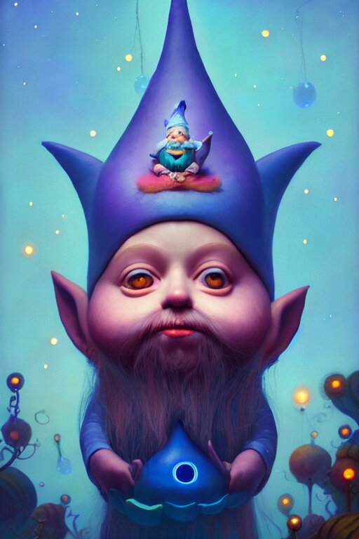 Lexica - A surreal Bioluminescent, very very very cute Queen Gnome in a ...