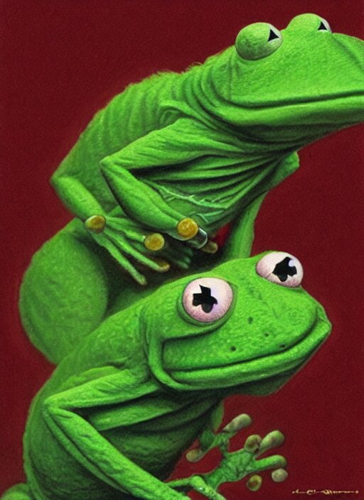 Lexica - Portrait of kermit the frog in critters ( 1 9 8 6 ), highly ...