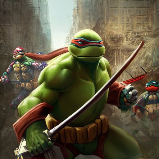 Lexica - Teenage mutant ninja turtle, handsome, portrait, intricate ...