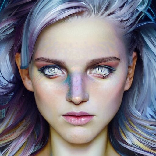 Lexica - Hyperrealistic oil painting of half - electric necromancer ...