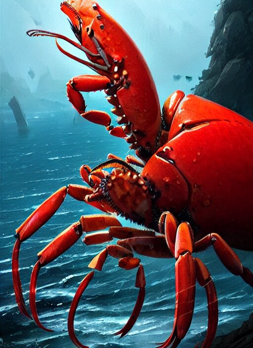 Lexica - Portrait of epic lobster. highly detailed, digital painting ...