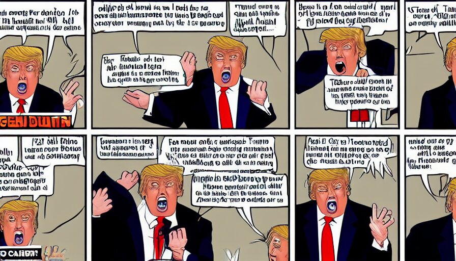 Lexica - Donald trump crying like a baby, political illustration, comic ...