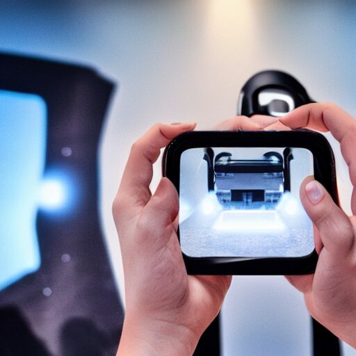 Lexica - Photo of a smartphone from the future, projection, teleport ...