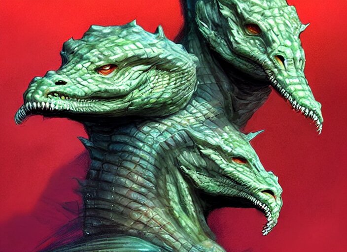 Lexica - Hydra of lerna with two heads, one head is lloyd christmas ...