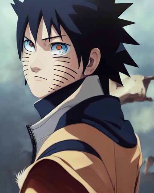 Lexica - Naruto, medium shot, visible face, detailed, perfectly shaded, perfectly shaded face ...