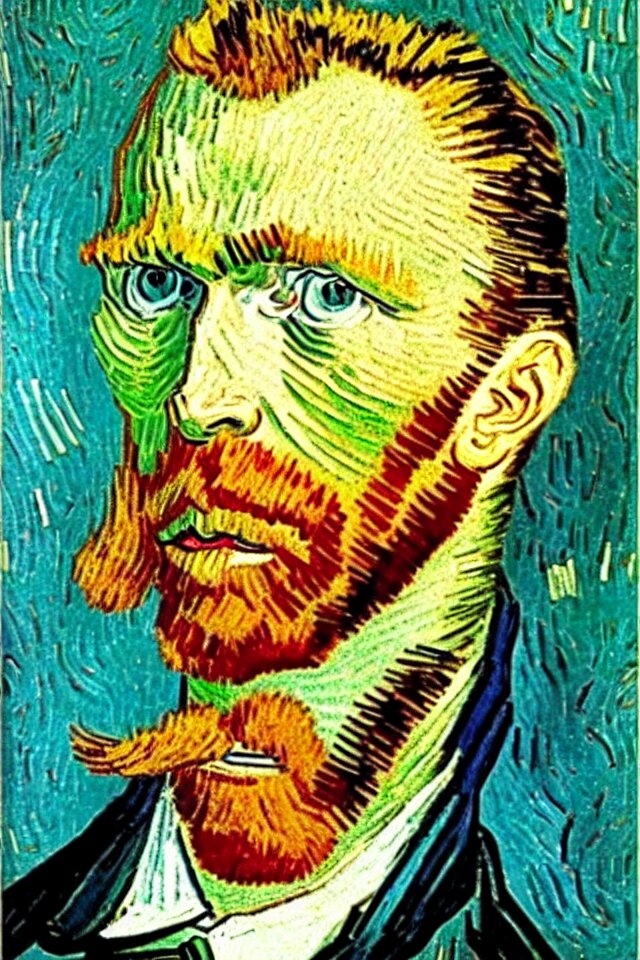 Lexica - Winking self - portrait of van gogh, wink and smile, happy vincent