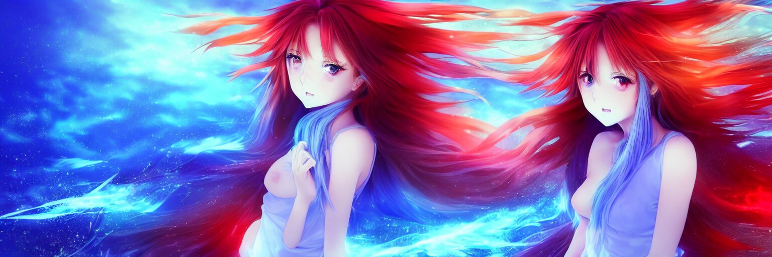 Lexica - Advanced digital anime art, a very cute gorgeous teenage girl ...