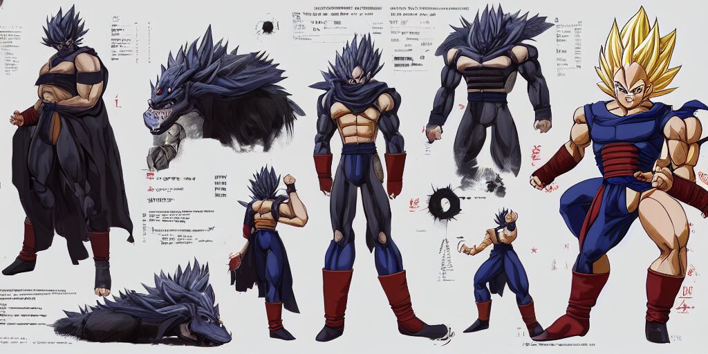 Lexica - Vegeta, character sheet, concept design, contrast, kim jung gi ...