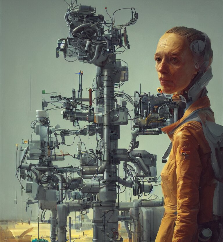 Lexica - A portrait of a researcher, half human, half machine in a ...