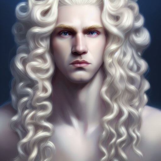 Lexica - Lucius the pale blond androgynous god of the sun, highly ...