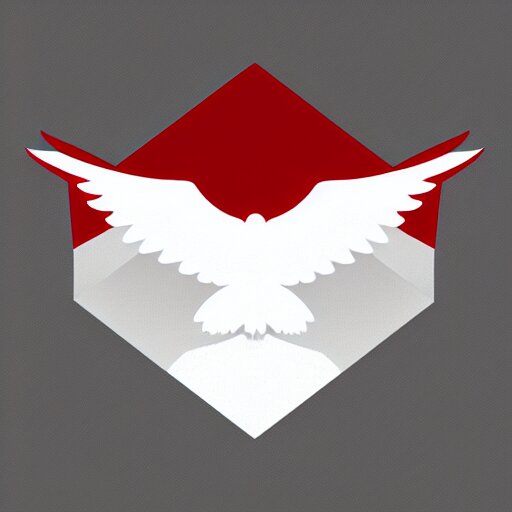 Lexica - Geometric white eagle, flying above an open black book, icon ...