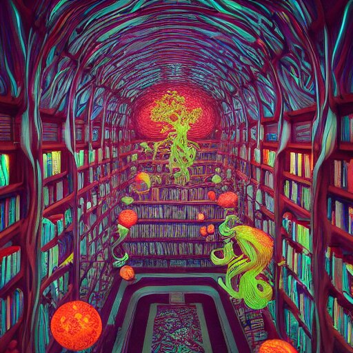 Lexica - Trippy endless library by m. c. escher, zdzisław beksinski ...