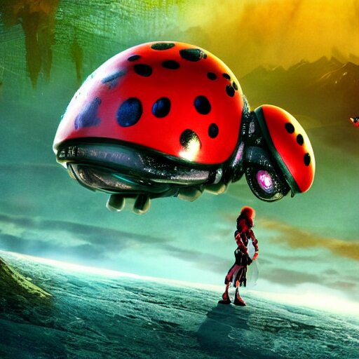 Lexica - Promotional movie still, ladybug futuristic ( ( descendants ...