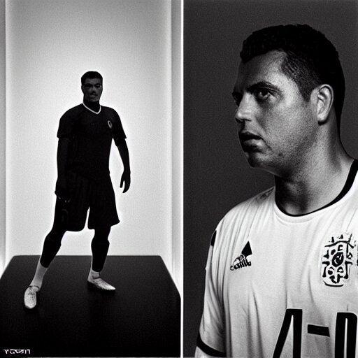 Lexica - Full body portrait of the real ronaldo nazario from brazil by ...
