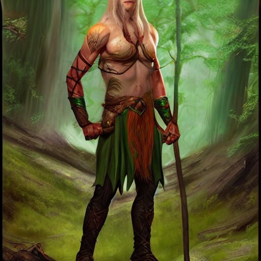 Lexica - Angry male elf druid in forest, dnd character, portrait, matte fantasy painting ...