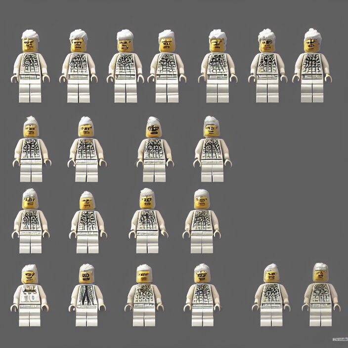 neoclassical symmetrical perfect portrait of a lego minifigure ...