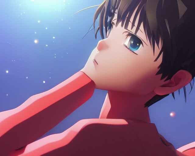 Lexica - Photorealistic evangelion render, visual novel, detailed face ...