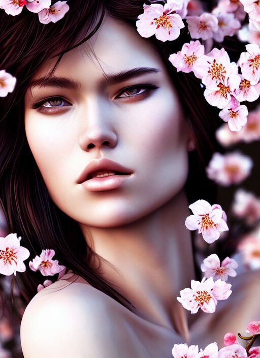 Lexica - Photo of a gorgeous female with messy hair in the style of ...