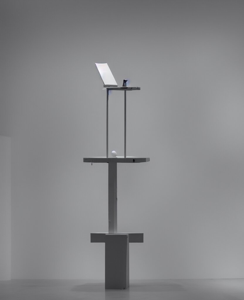 Lexica - A minimal studio packshot of an upside - down readymade object ...