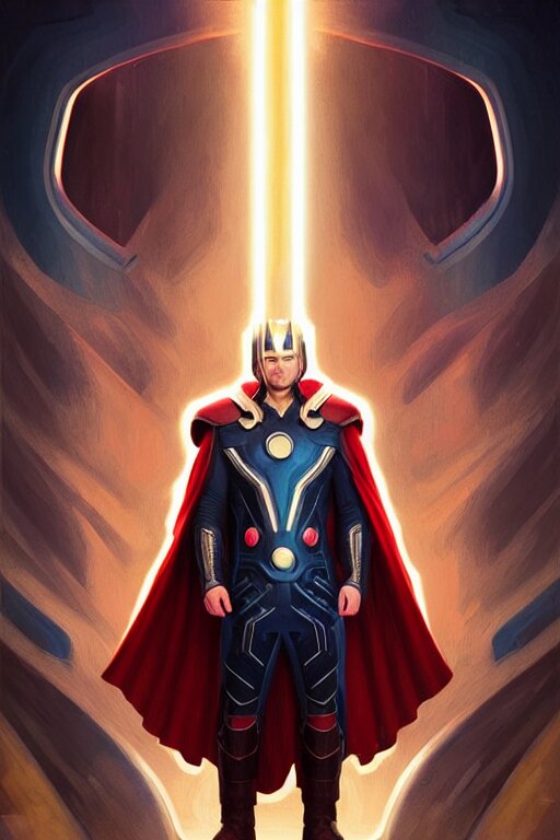 Lexica - Elon musk as thor, realistic portrait, symmetrical, highly ...