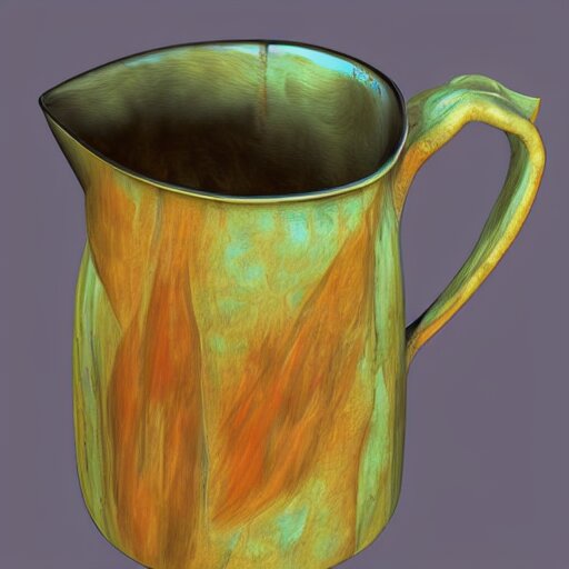 Lexica - Impressionist symetrical paris steel jug, by egon schiele and ...
