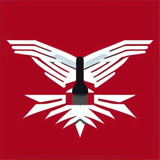 Lexica - Geometric white eagle, flying above an open black book, icon ...