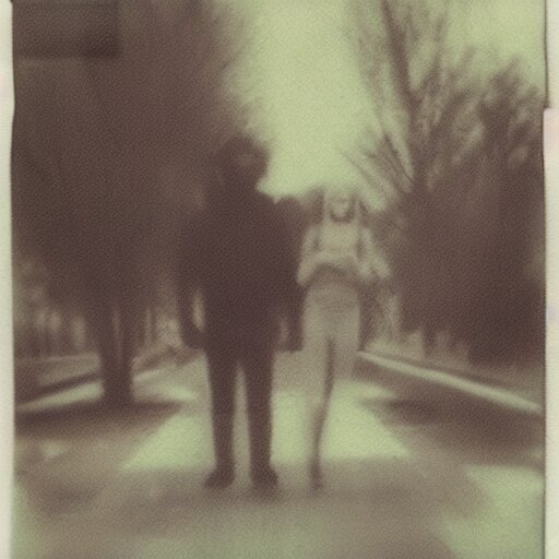 Lexica - Creepy grainy polaroid photograph of four legged cryptid with ...