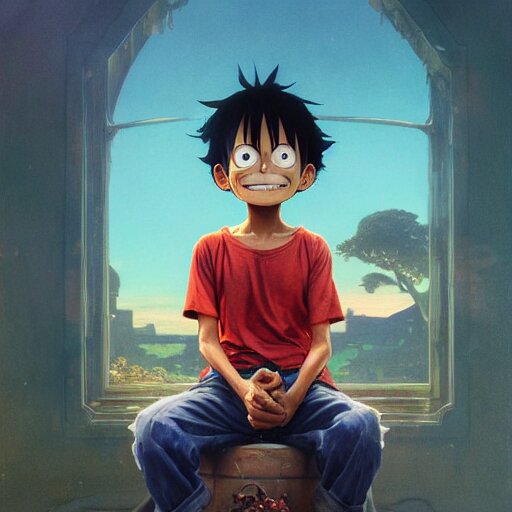 Lexica - Highly detailed vfx portrait of monkey d. luffy, stephen bliss ...