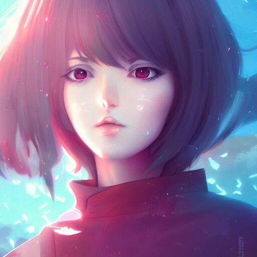 Lexica - Girl shattering dimensions, digital anime art, wlop ...
