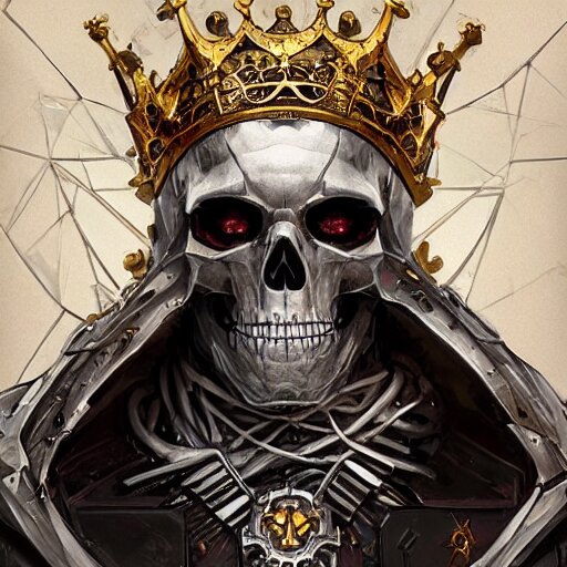 Lexica - Ultra realistic illustration of the cybernetic skeleton king ...
