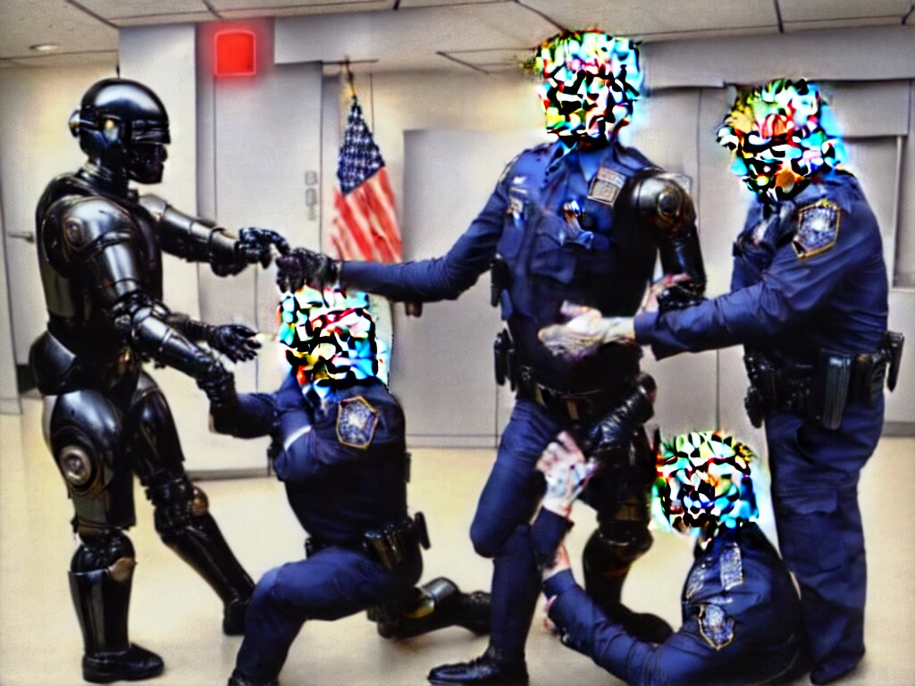 Lexica - Robocop arresting donald trump