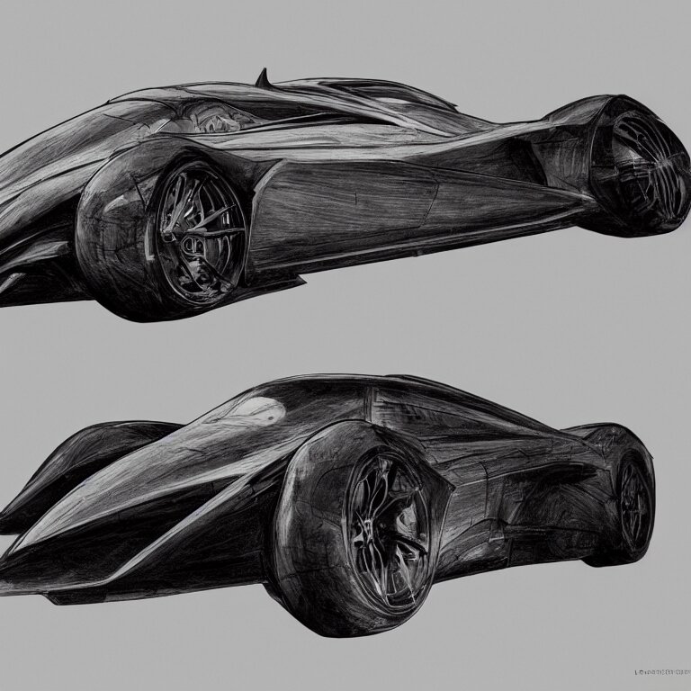 technical drawings of the batmobile as done by leonardo davinci ...