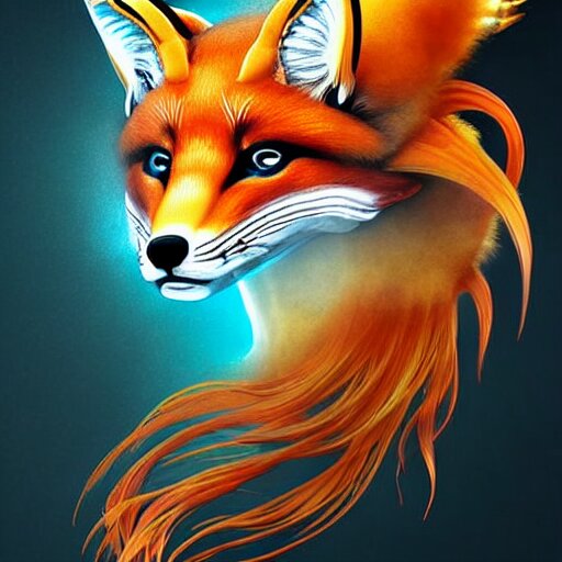 Lexica - Fox portrait biomechanics with ram skull. beautiful ...
