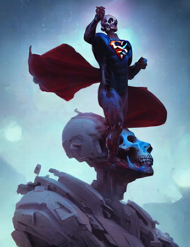 Lexica - Dead skull superman, award - winning realistic sci - fi ...