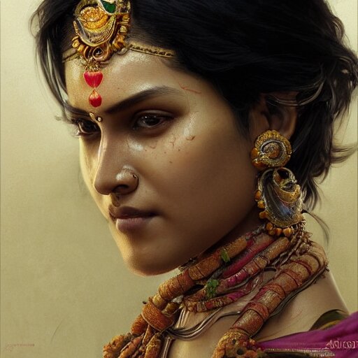 Lexica - South indian woman, sari, ultra realistic, concept art ...