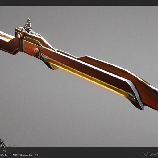 a boomerang with magical gun barrels on both ends, science fanta ...