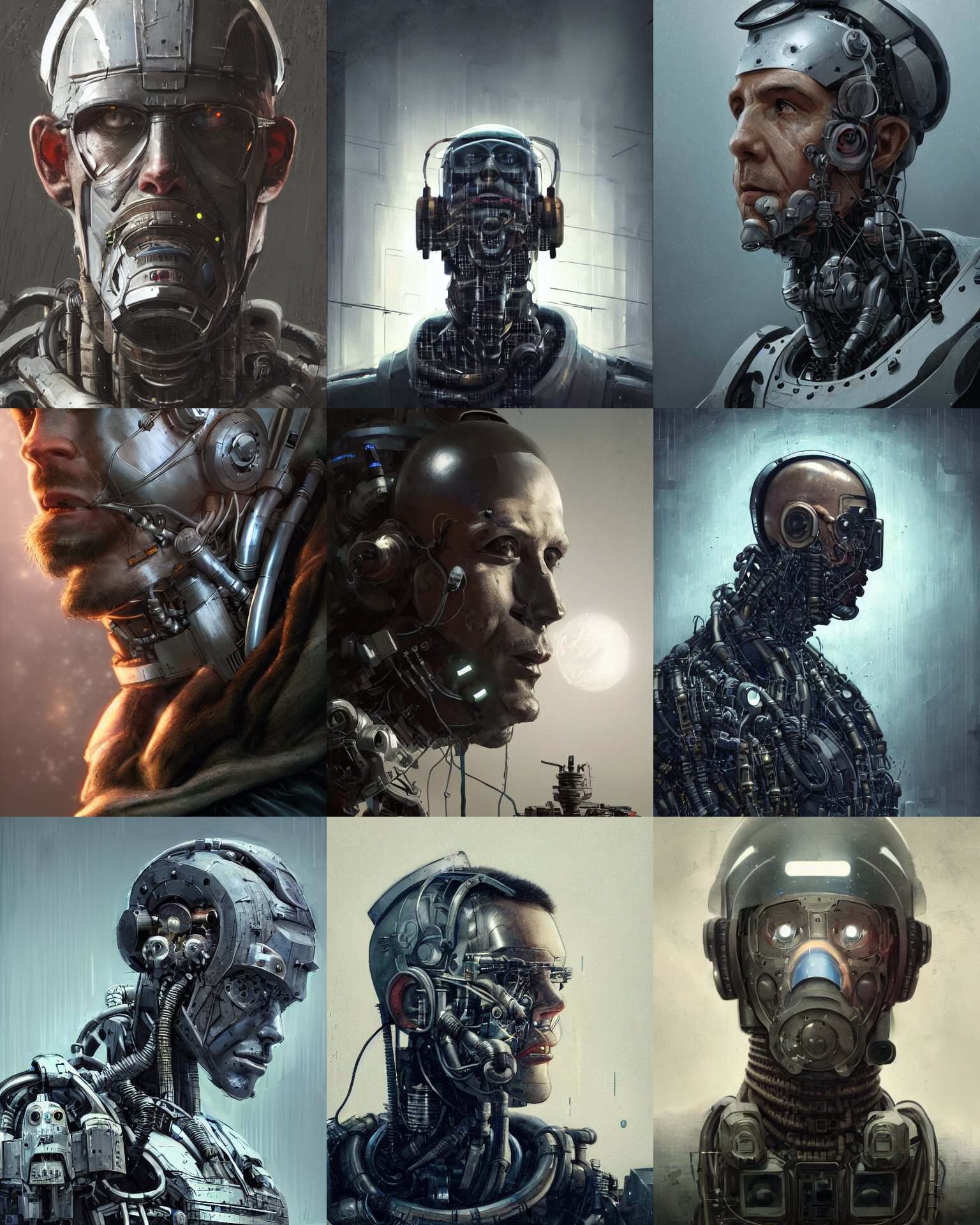 Lexica - A half - masked rugged laboratory engineer man with cybernetic ...