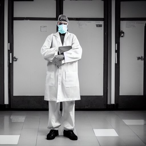 Lexica - A sad surgeon standing in an empty operating theater, award ...