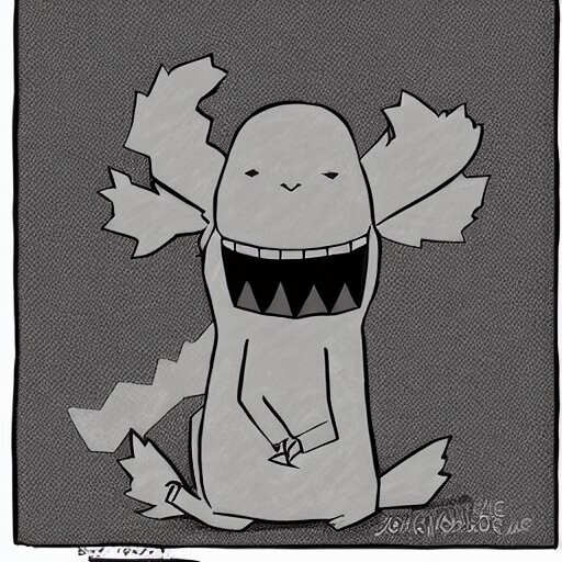 dark, cute, grayscale, void living'leaves bush'creature, bright ...