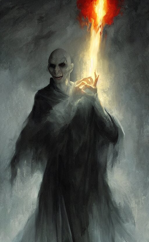 Lexica - A beautiful painting of voldemort performing an occult ritual ...
