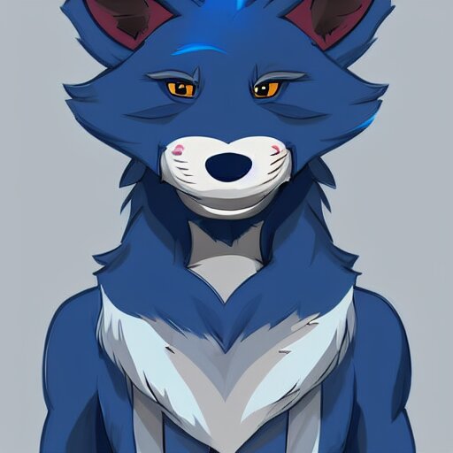 Lexica - An anthro anthropomorphic furry fursona hybrid of a blue ...