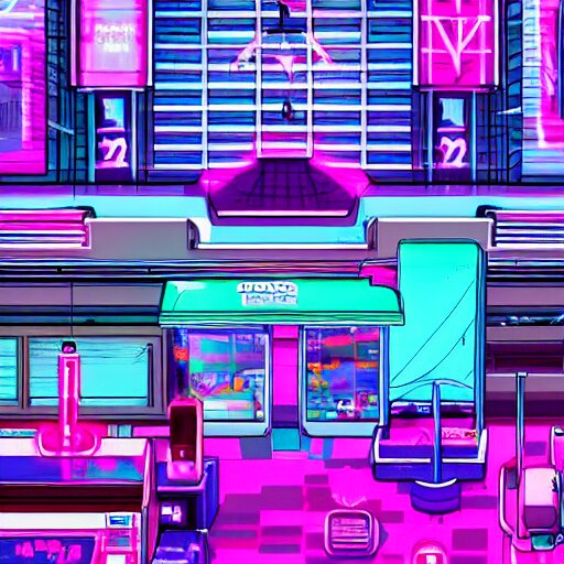 Lexica - Vaporwave cyberpunk photorealistic pokemon pallet town