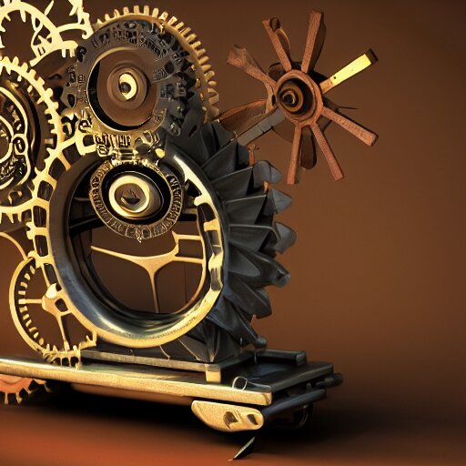 Lexica - Octane render of a mechanical wind-up steampunk cd player with ...