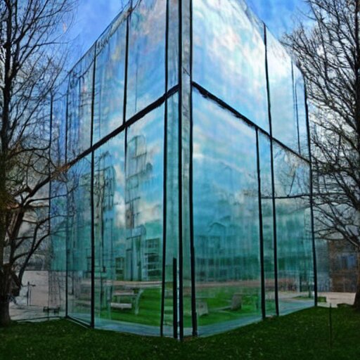 Lexica - Translucent glass castle entirely out of glass, big glass ...