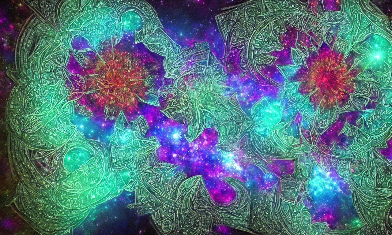 Lexica - Fractal mandala nebula psy trip hologram color an ancient ...