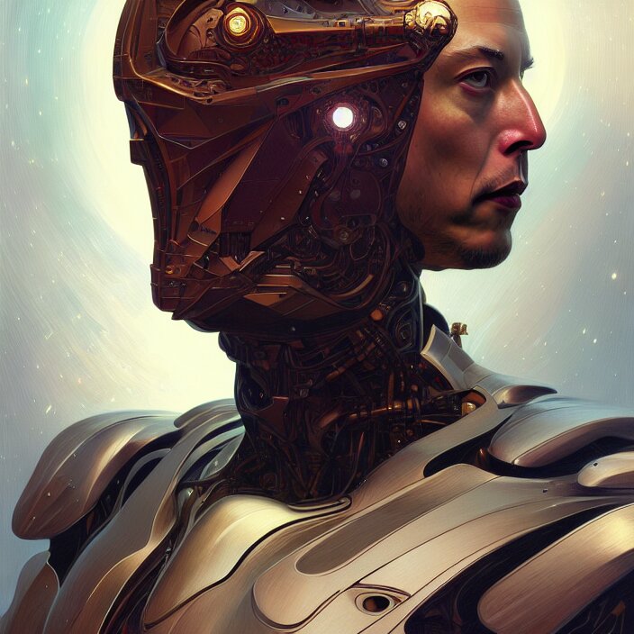 Lexica - Portrait of Elon Musk organic cyborg, diffuse lighting ...