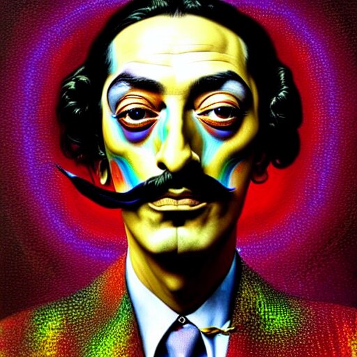 Lexica - An extremely psychedelic portrait of Salvador Dali, surreal ...