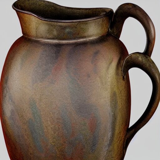 Lexica - Impressionist symetrical paris steel jug, by egon schiele and ...