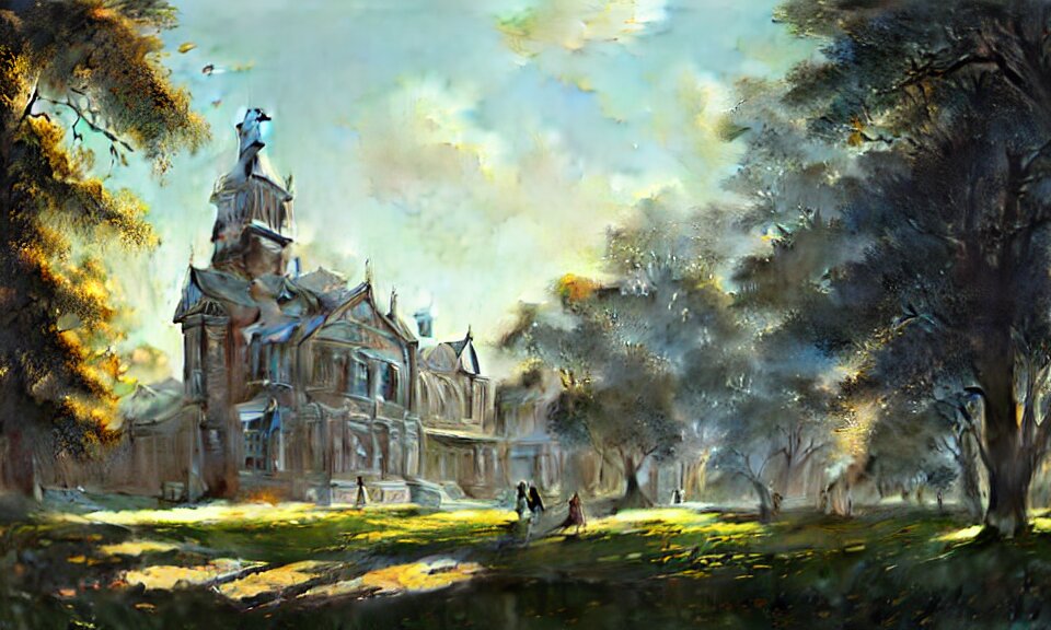 Lexica - A large victorian college building surrounded by houses and ...