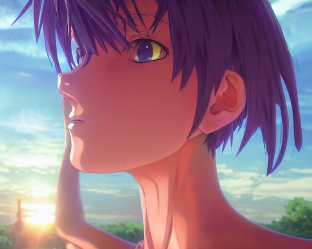 Lexica - Photorealistic evangelion render, visual novel, detailed face ...